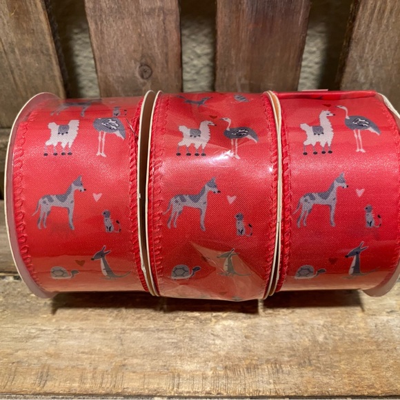 Jo-Ann’s | Holiday | Valentines Day Llama Wired Ribbon Set Of 3 ...